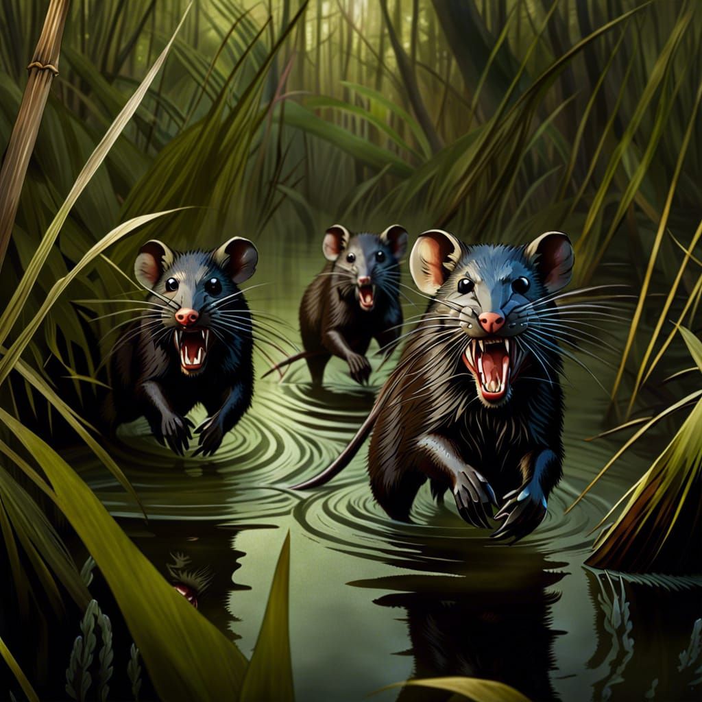 Cajun Swamp Rats - AI Generated Artwork - NightCafe Creator
