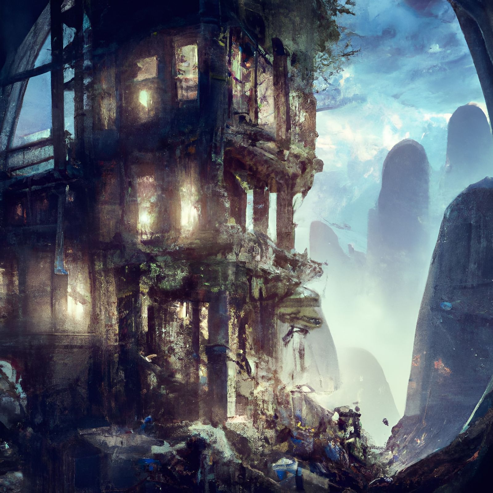 Overgrown - AI Generated Artwork - NightCafe Creator