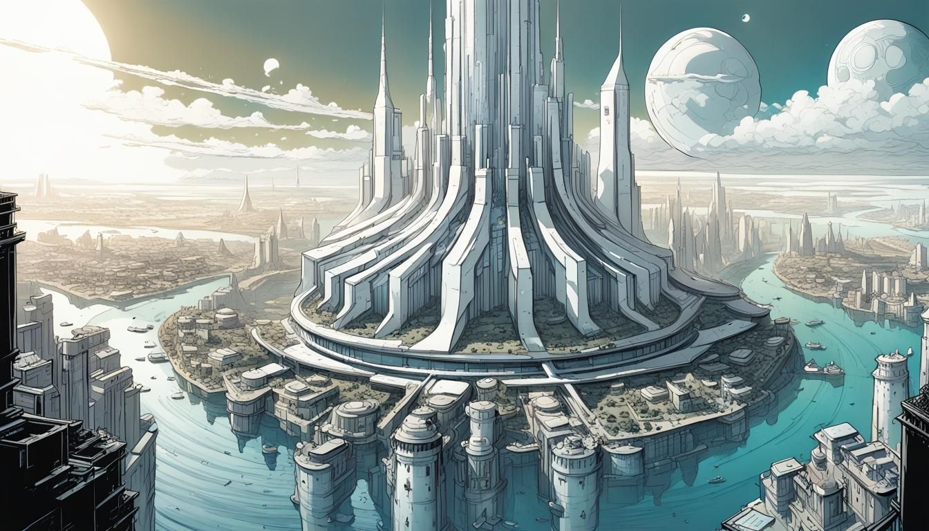 The Great White Tower as [NEOTERRA] - AI Generated Artwork - NightCafe Creator