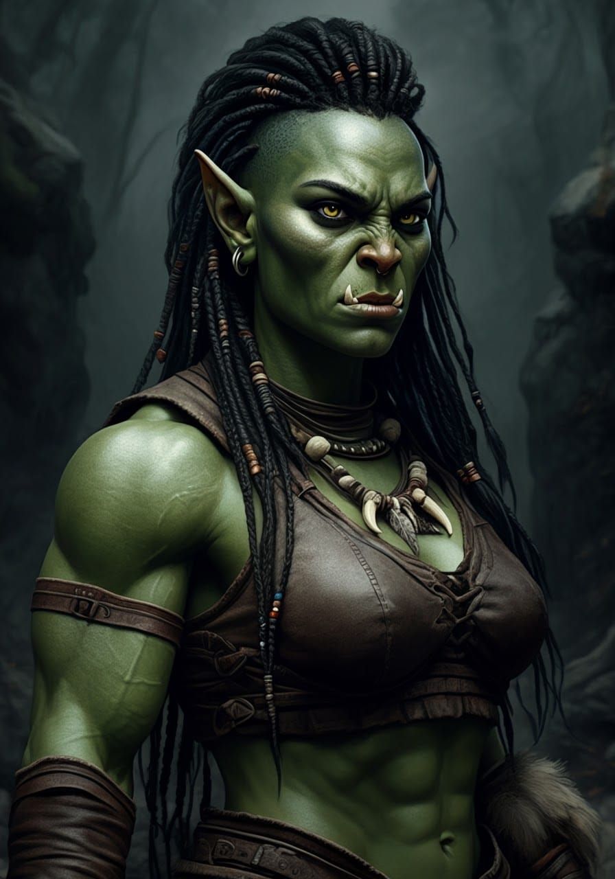 Female Orc Character Art - AI Generated Artwork - NightCafe Creator