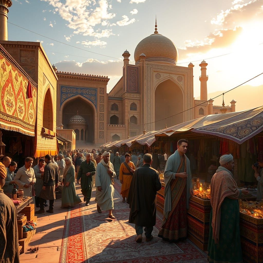 SiYOB market in Samarkand - Ancient Samarkand Market Scene i...