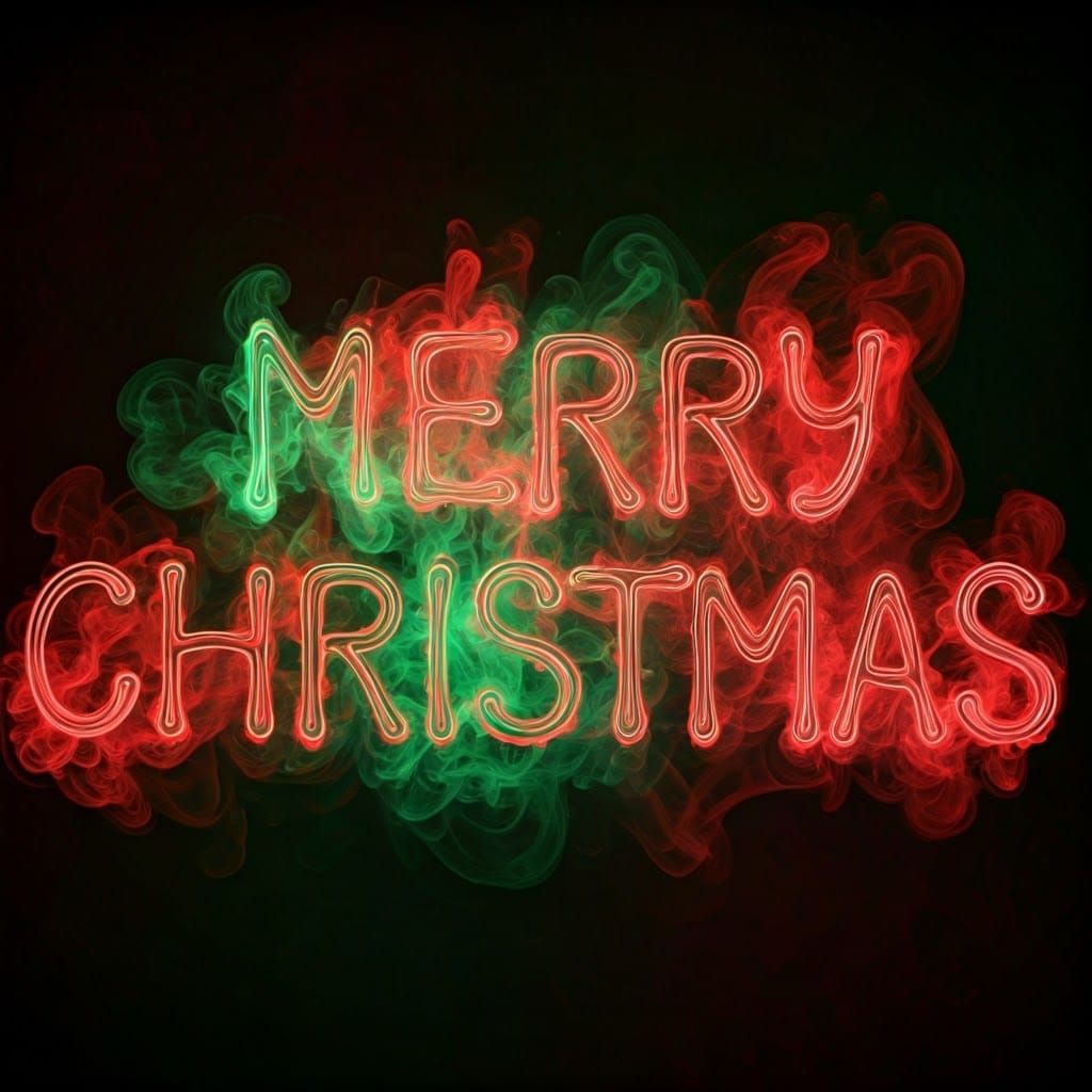 MERRY CHRISTMAS - Majestic Christmas Wreath of Vibrant Red a...