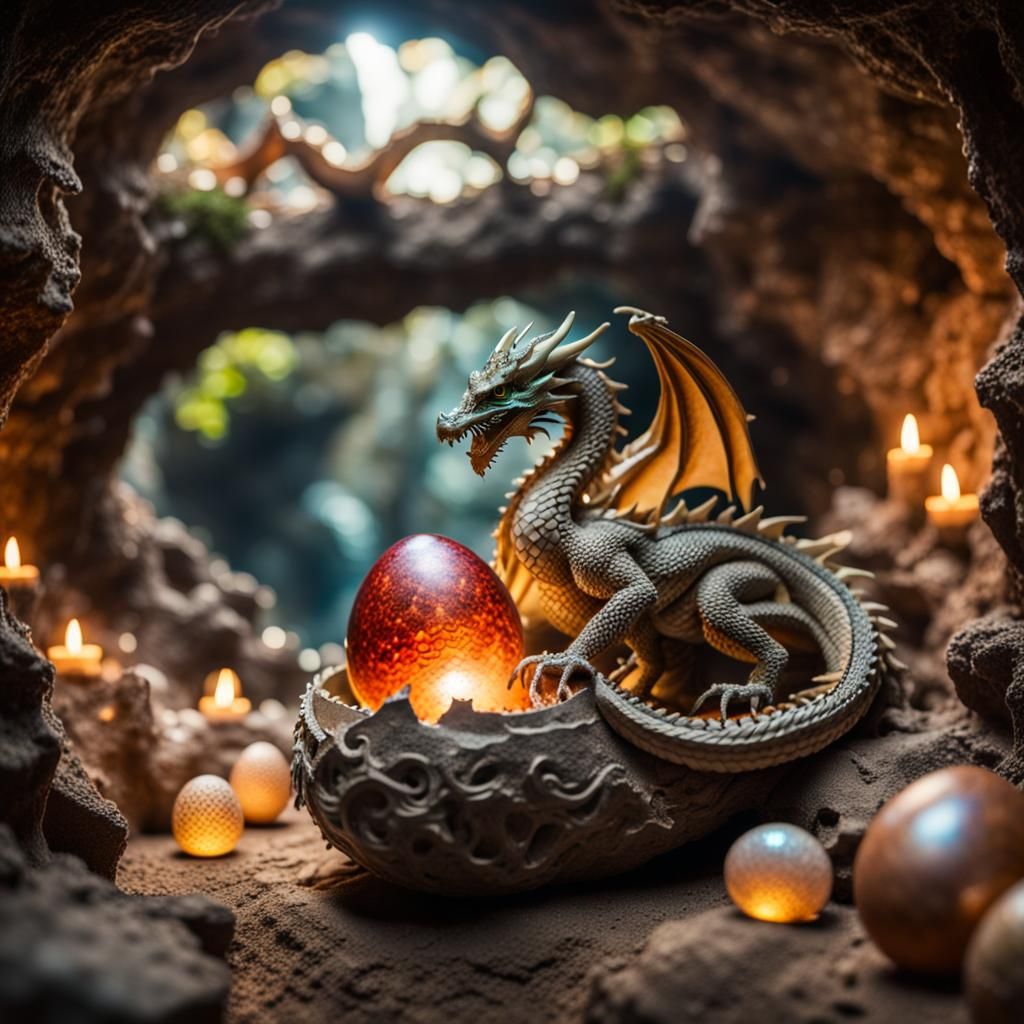 Fire dragon egg - AI Generated Artwork - NightCafe Creator