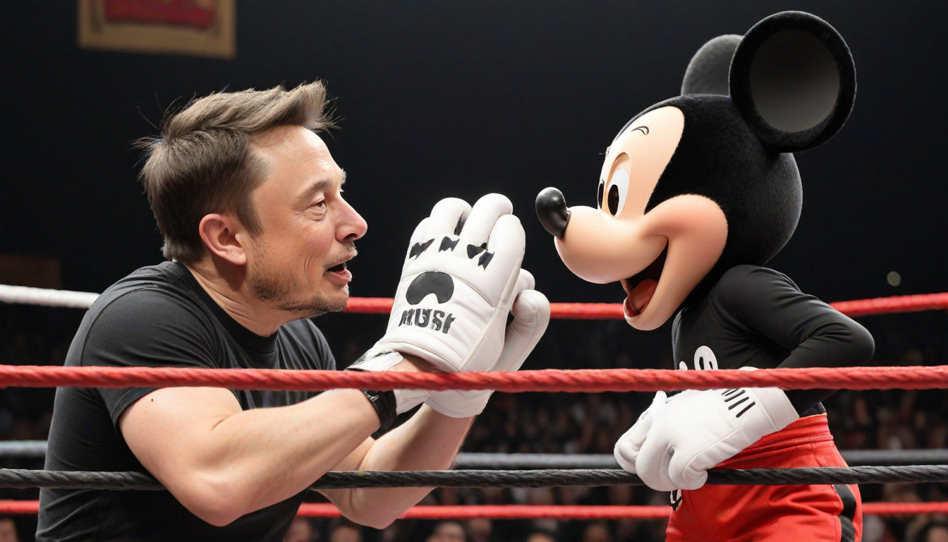 Elon Musk vs Mickey Mouse - Elon Musk vs Mickey Mouse