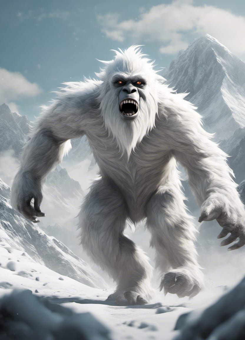 Yeti running forward : r/nightcafe