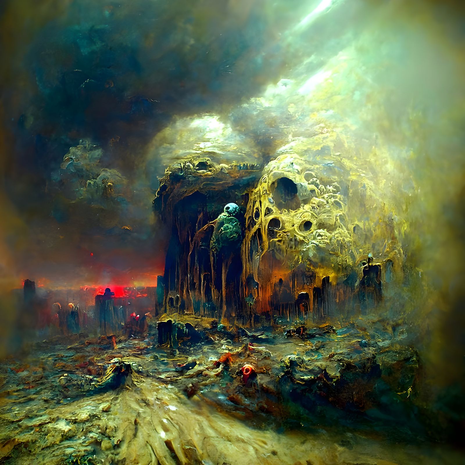 Moldy Hellscape 8K by Asher Brown Durand, Zdzisław Beksiński - AI ...