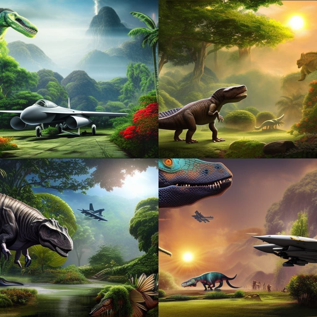 Prehistoric Creatures - AI Generated Artwork - NightCafe Creator