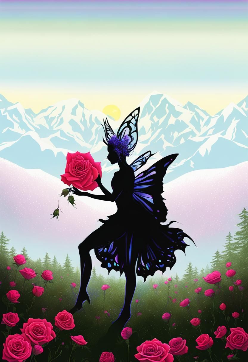 Dark faerie, white background - AI Generated Artwork - NightCafe Creator