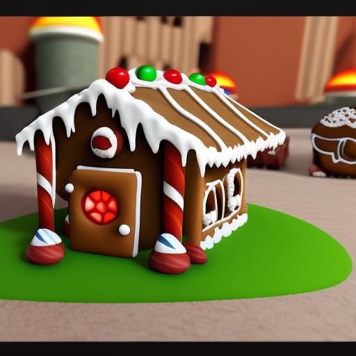 Gingerbread house - AI Generated Artwork - NightCafe Creator