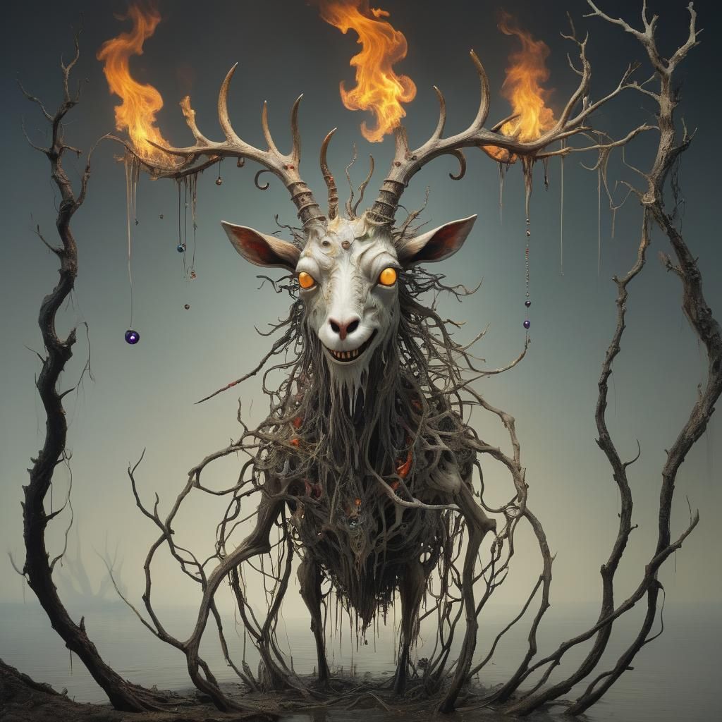 Oh God, it's the Goat - AI Generated Artwork - NightCafe Creator