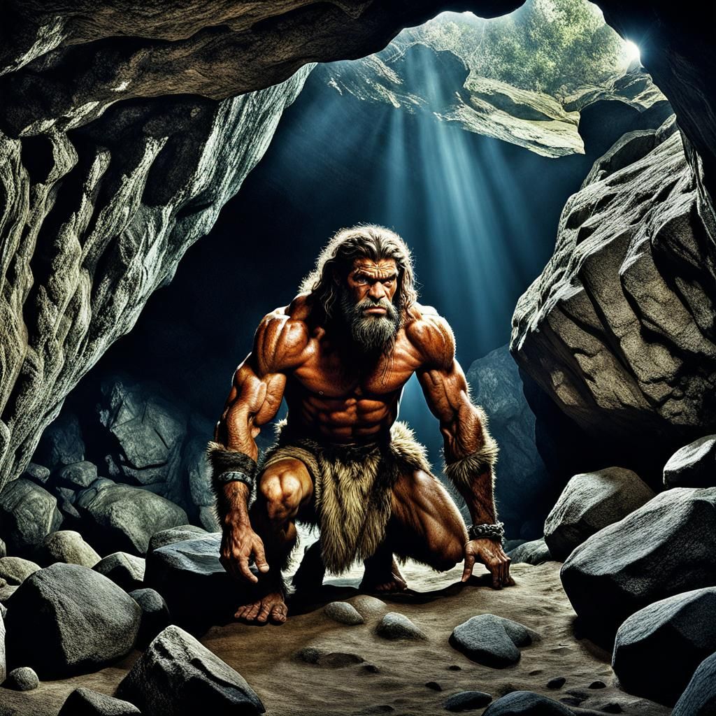 strong Caveman - AI Generated Artwork - NightCafe Creator