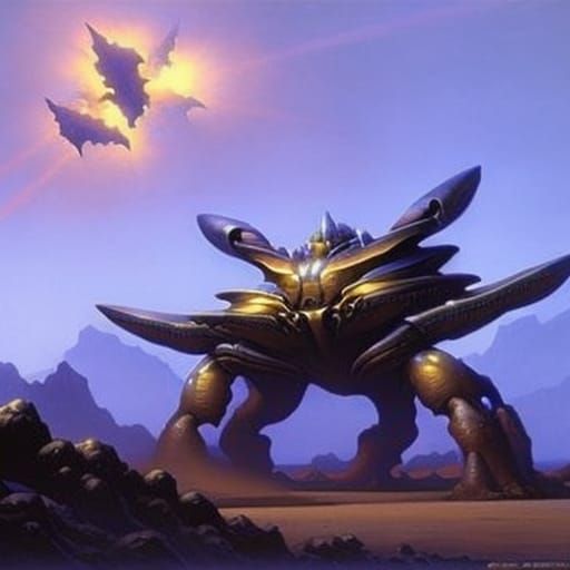 Ultralisk by Ralph McQuarrie - AI Generated Artwork - NightCafe Creator