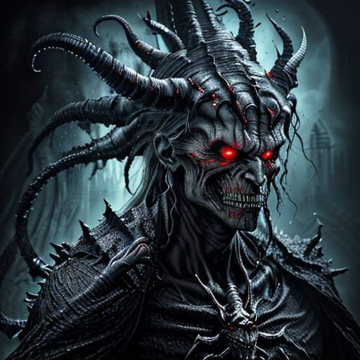 Surreal Demon Emerges from the Shadows in Hyperrea... - AI Art