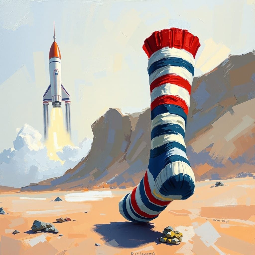 The Lost Sock Adventure - Impressionist Sock Takes Flight in...