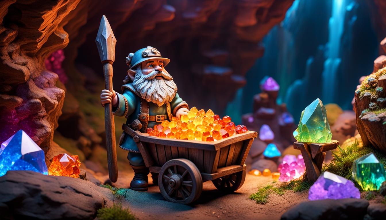 The Dwarfs Grisial Gwerthfawr Mine - AI Generated Artwork - NightCafe ...