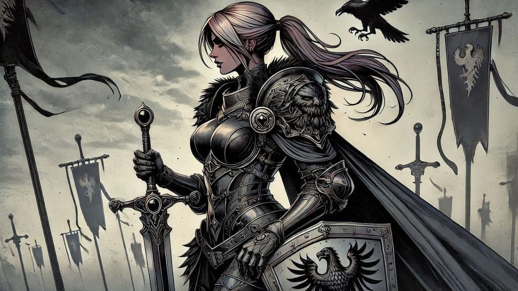 Raven knight at a tournament - Raven knight at a tournament