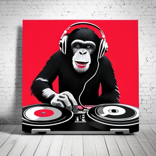Chimp DJ - AI Generated Artwork - NightCafe Creator