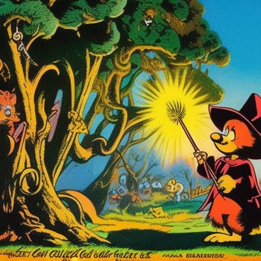 "Magic wand" : Concept Art by Walt Kelly : - AI Generated Artwork ...
