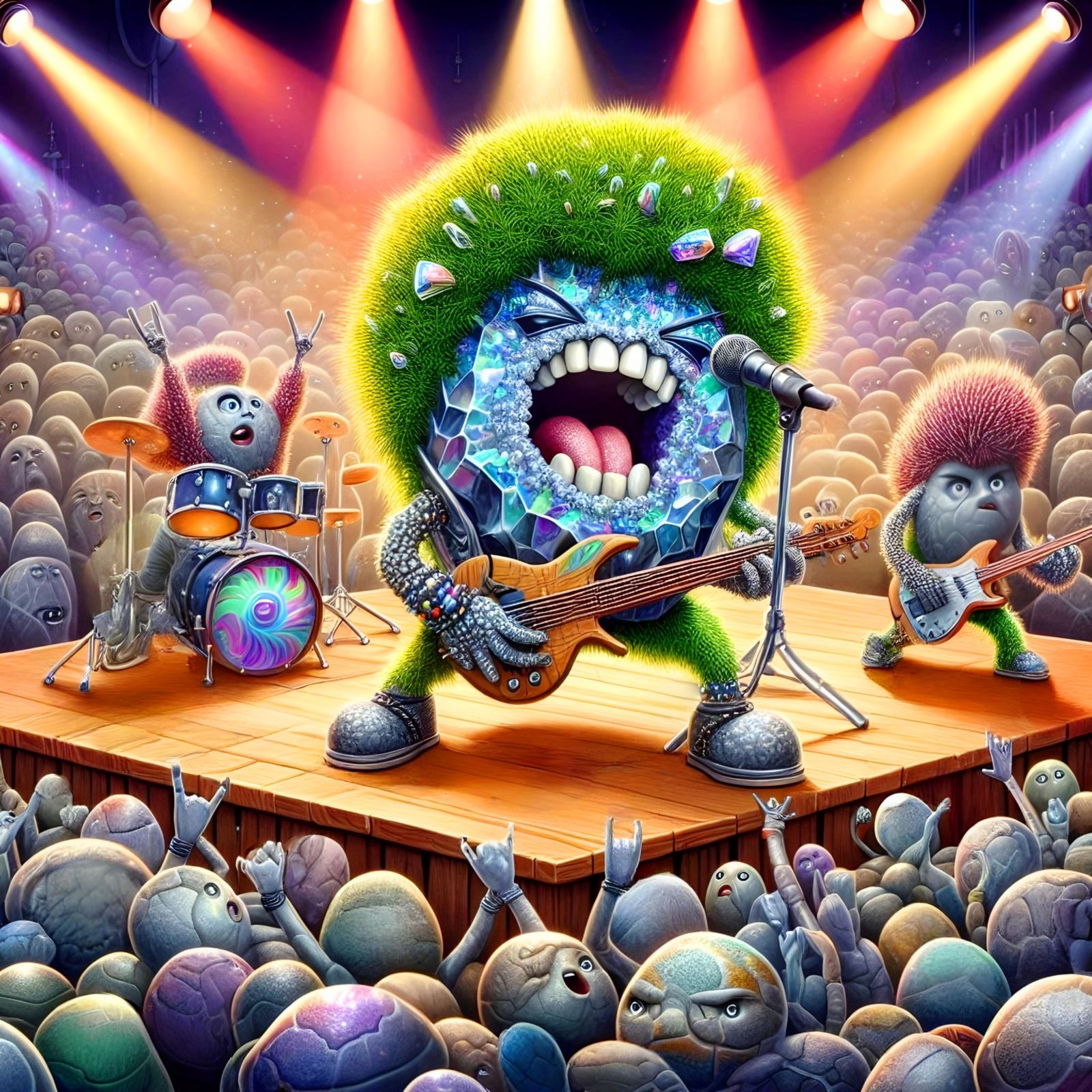 Rockin Rocks: Rock (stone) vs Rock (music) - AI Generated Artwork ...