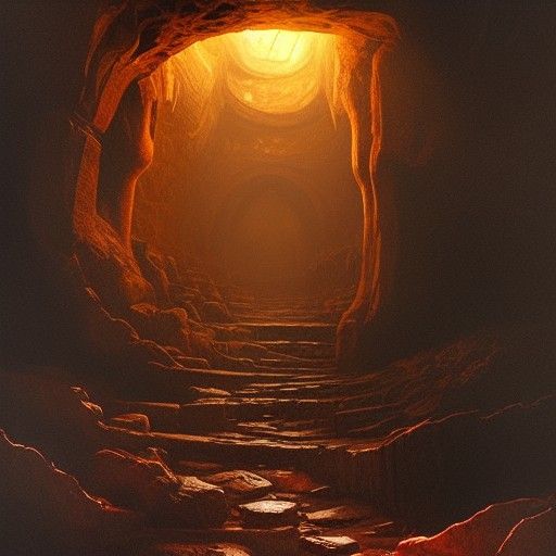 Volcanic dungeon chamber - AI Generated Artwork - NightCafe Creator