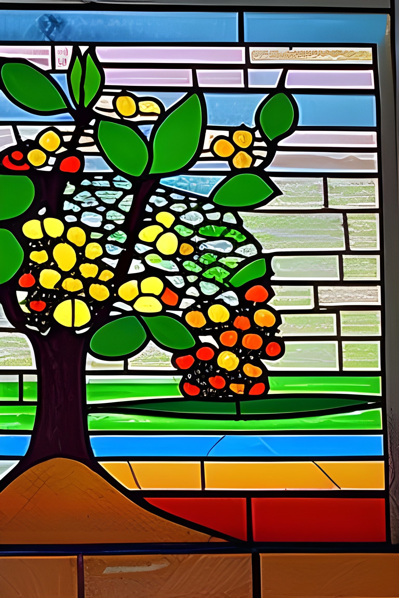 On each side of the river stood the tree of life, bearing twelve crops ...