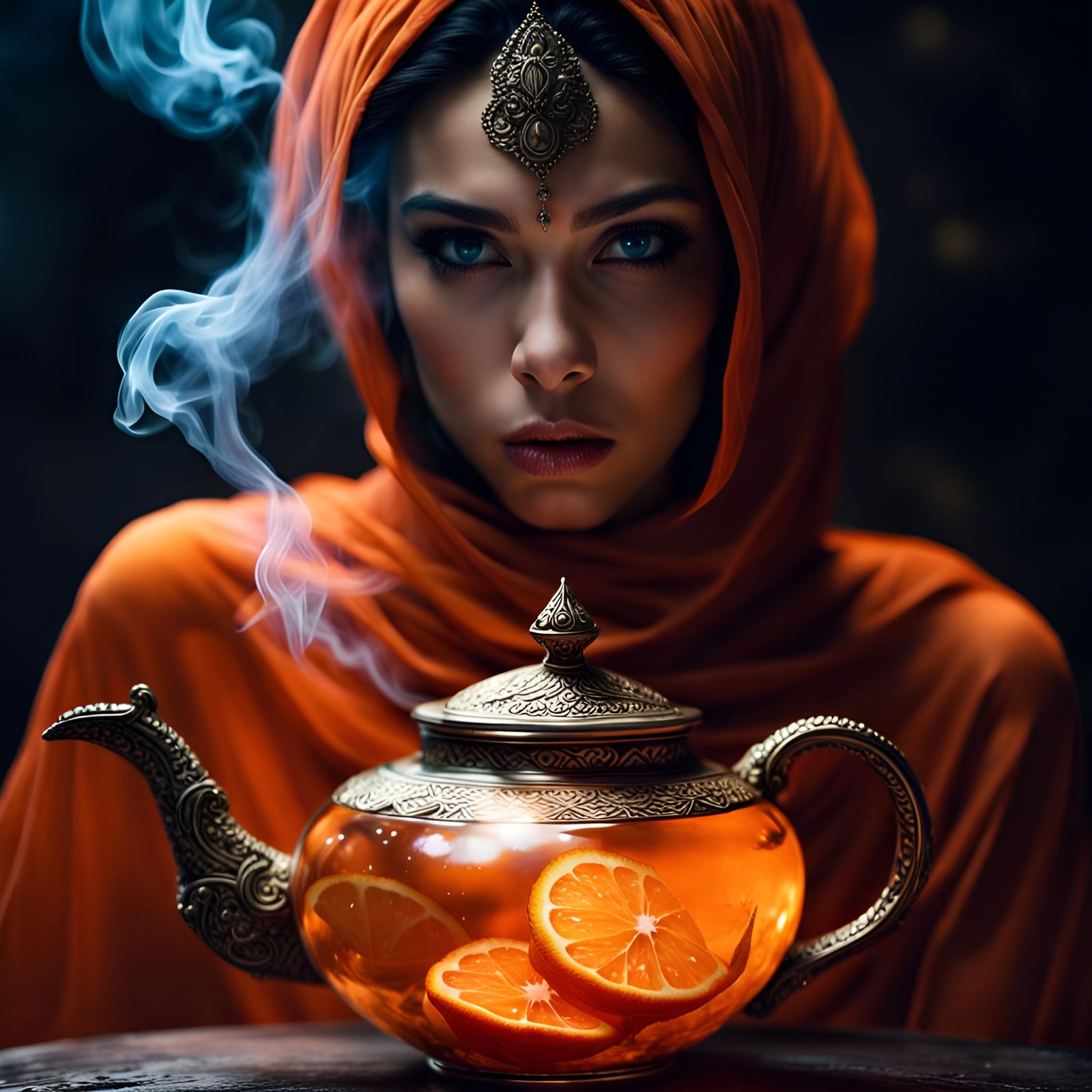 Orange djinn - AI Generated Artwork - NightCafe Creator