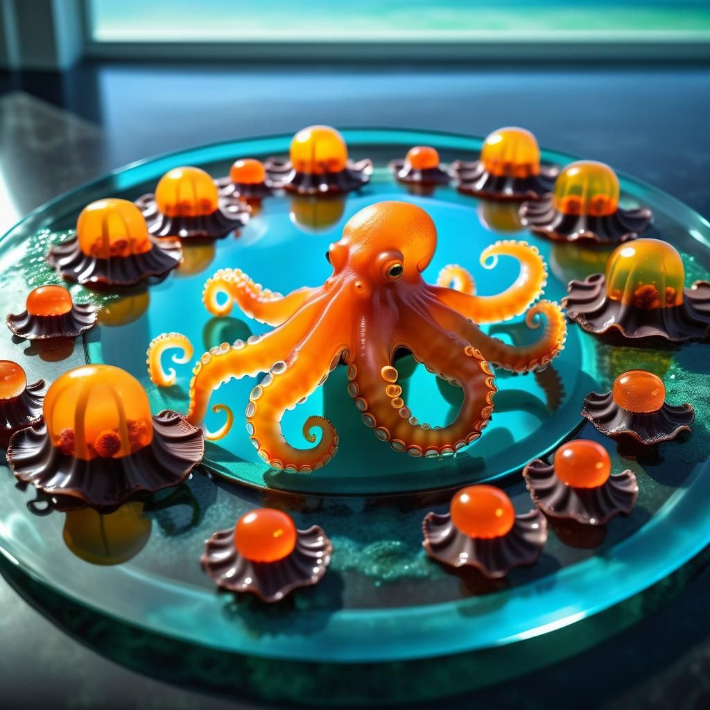 Jelly Octopus Treat - AI Generated Artwork - NightCafe Creator