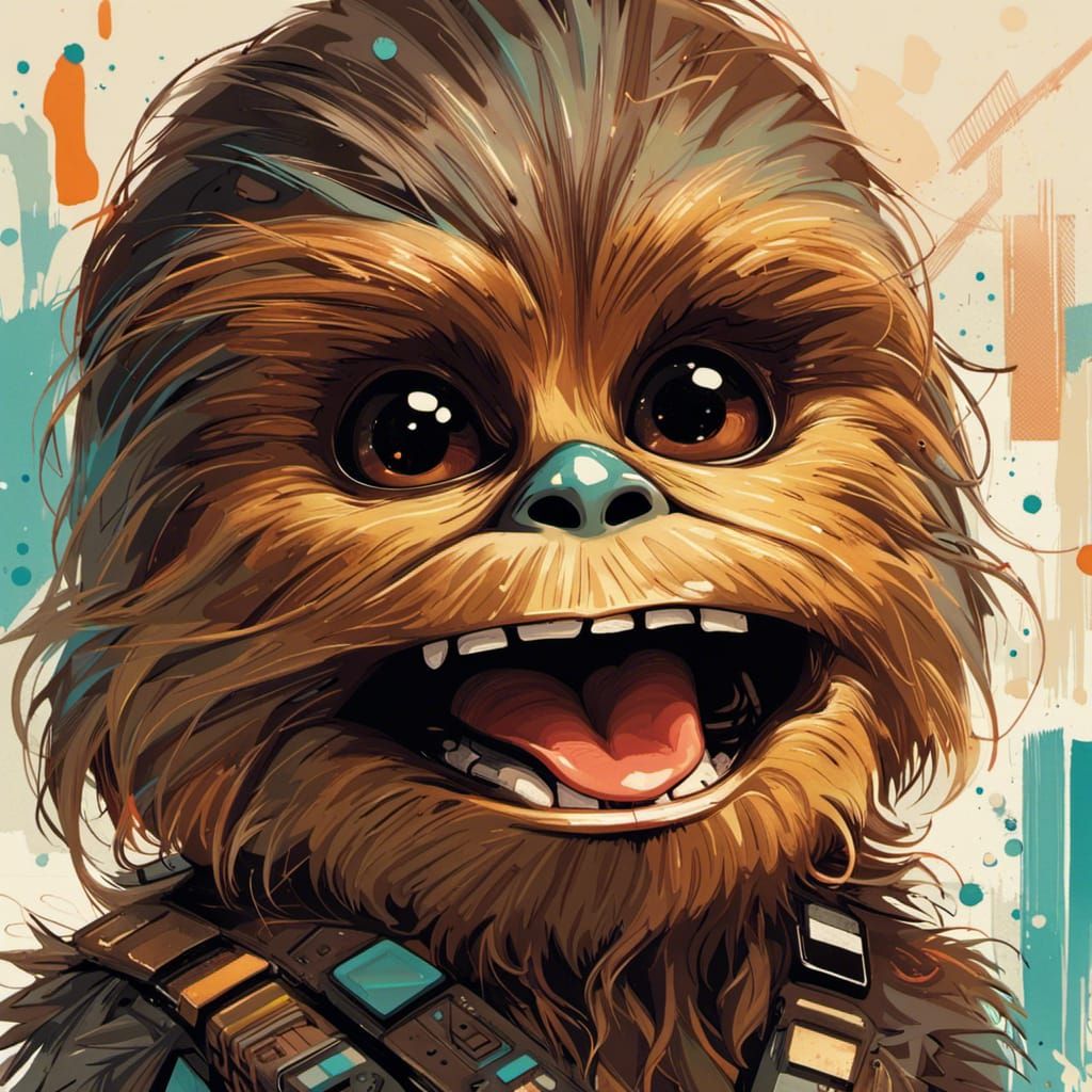 Happy Chewie - AI Generated Artwork - NightCafe Creator