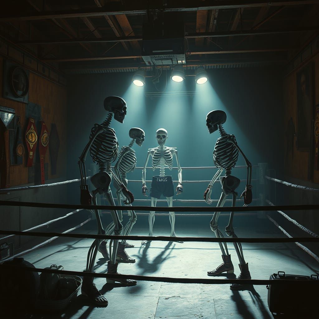 Skeletal boxers - Skeletal Boxers in Dark Surrealist Boxing ...