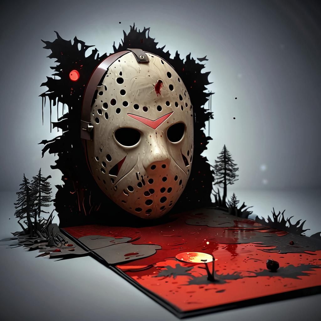3D Pop-up book - Jason Voorhees - 3D Pop-up book - Jason Voo...