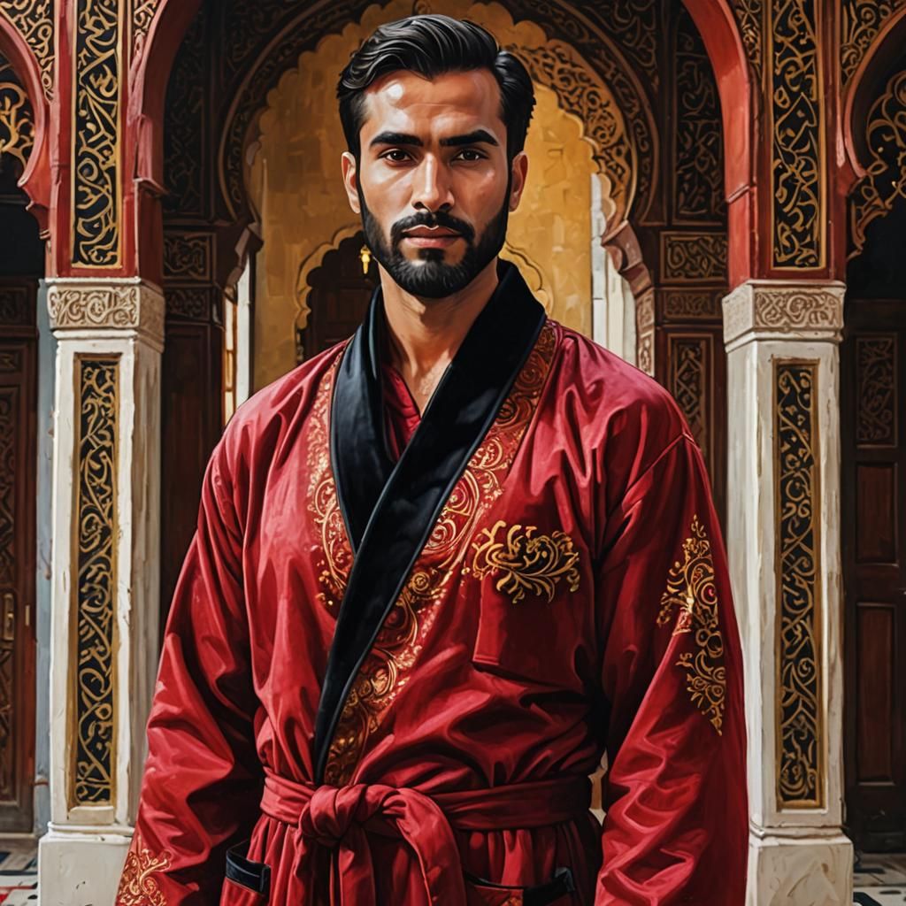 Mahmood Aftabuddeen, an elegant Indian prince –– with a short trimmed ...