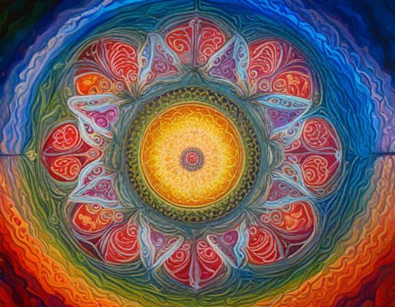 Mandala in magical and colored arcan light, HD - AI Generated Artwork - NightCafe Creator