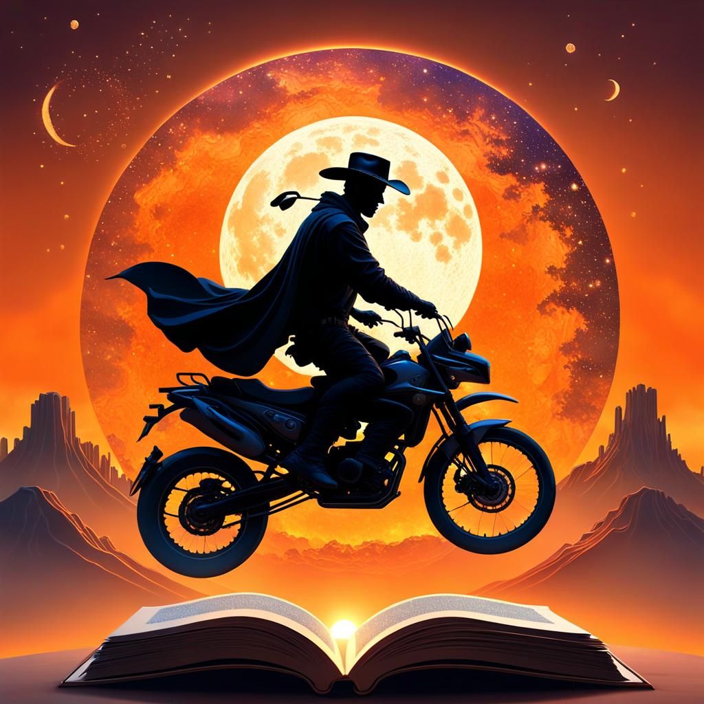 Mash including cowboy riding and wizard on a motorbike + more - AI ...