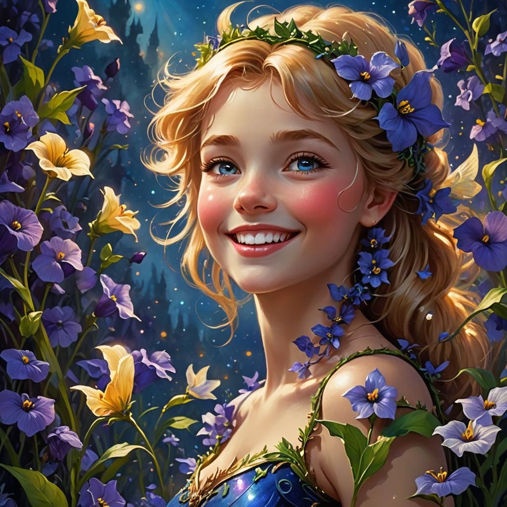 Monkshood Fairy - AI Generated Artwork - NightCafe Creator