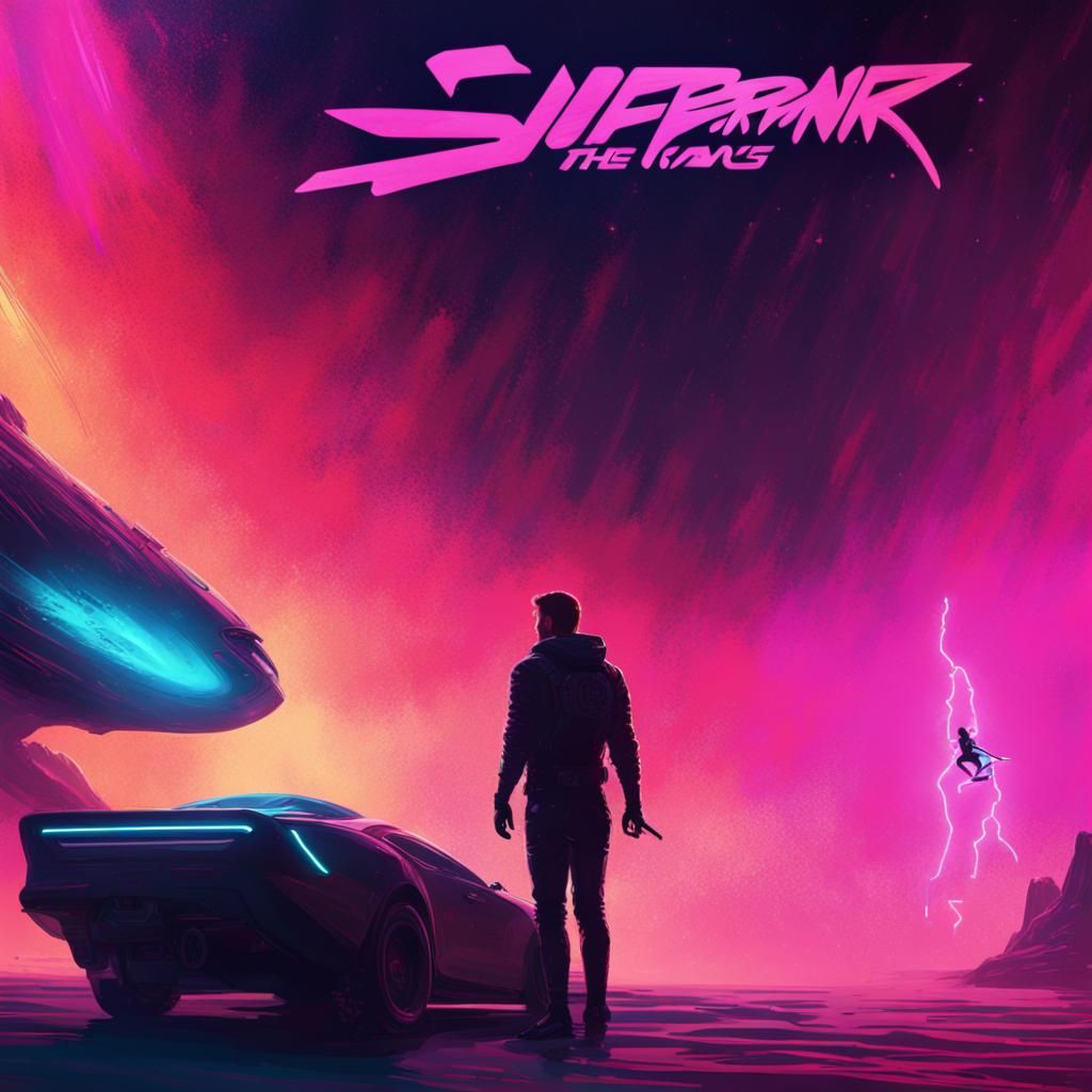 Neon Knight Rider - AI Generated Artwork - NightCafe Creator