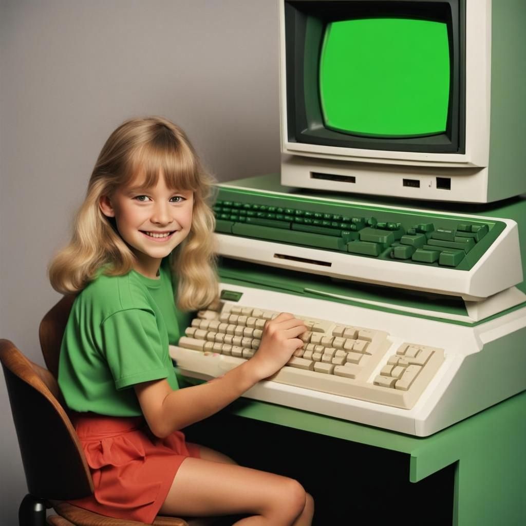 1980 gamers pc setup - AI Generated Artwork - NightCafe Creator