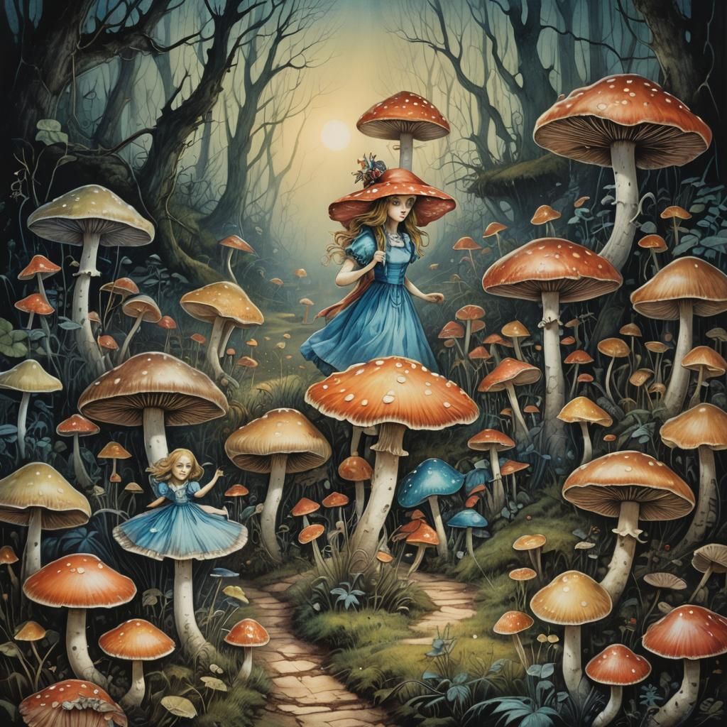 Alice Toadstool Head and Feet - AI Generated Artwork - NightCafe Creator