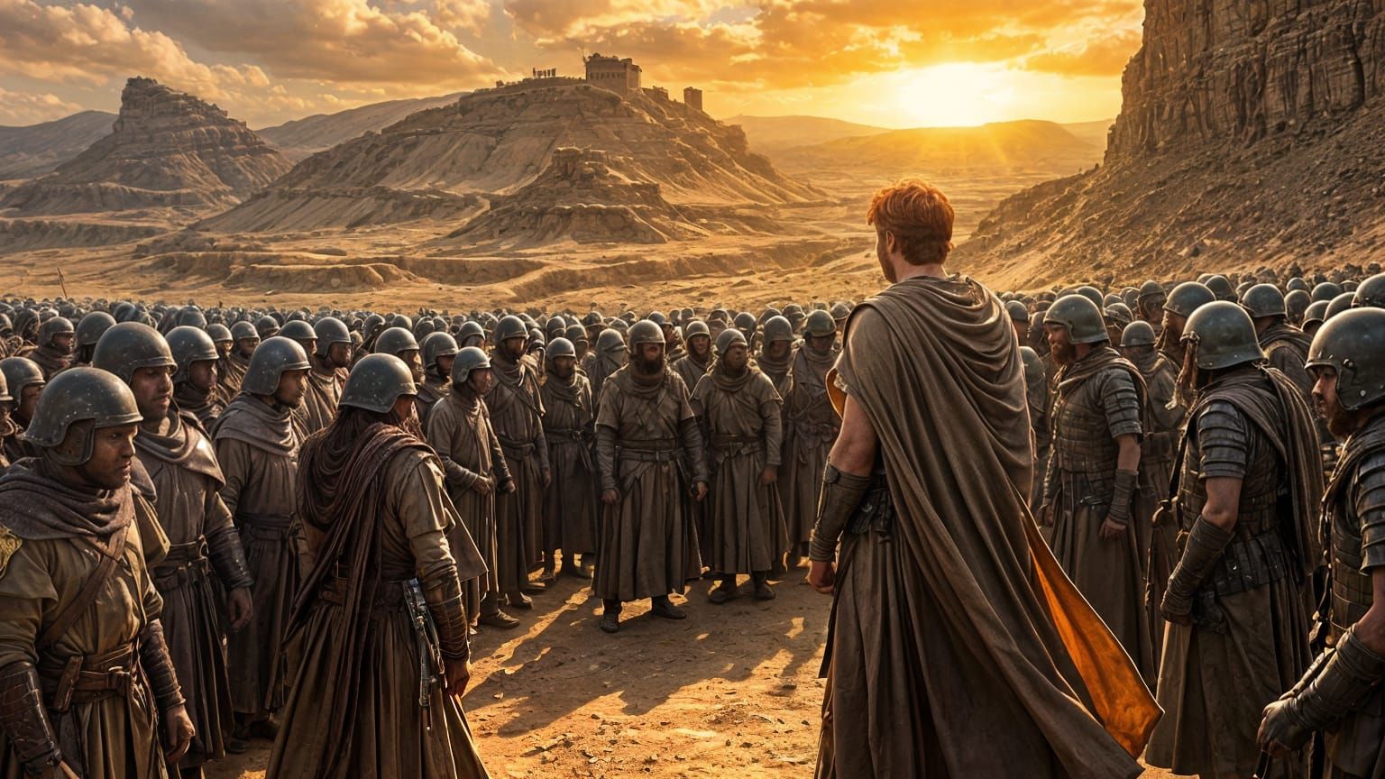 Ancient Hebrew Warriors at Masada Confront the Phi... - AI Art