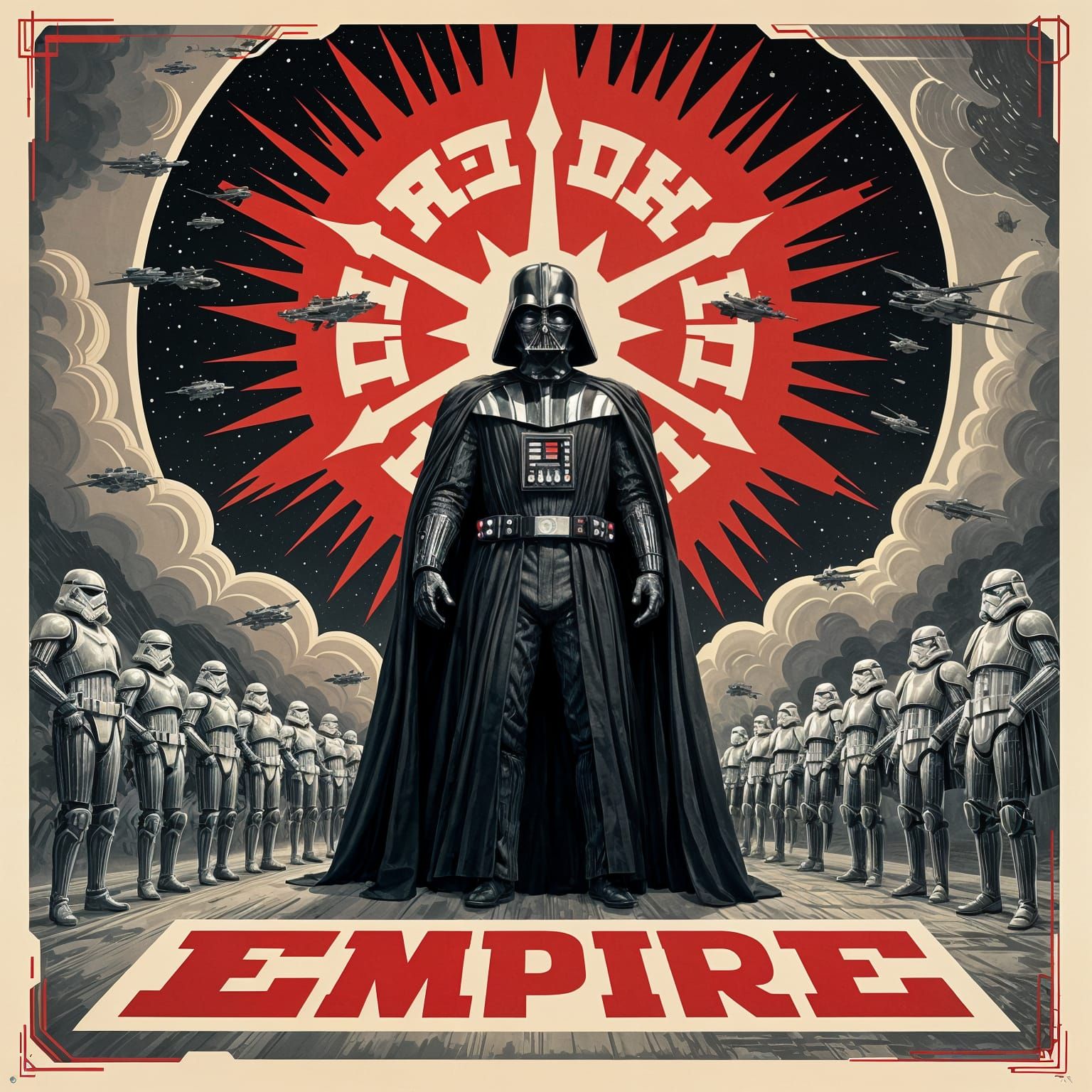 Star Wars illustration inspired by a stylized propaganda-poster ...