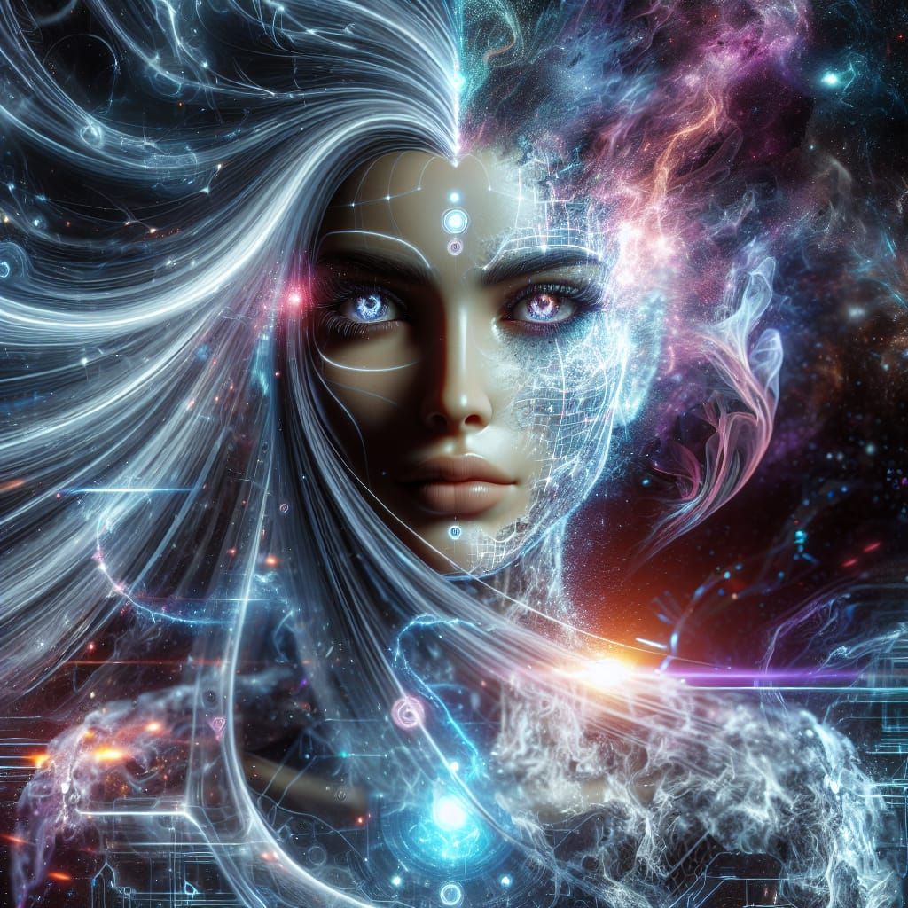 Quantum Goddess Series - Hyper-Realistic Quantum Goddess Por...