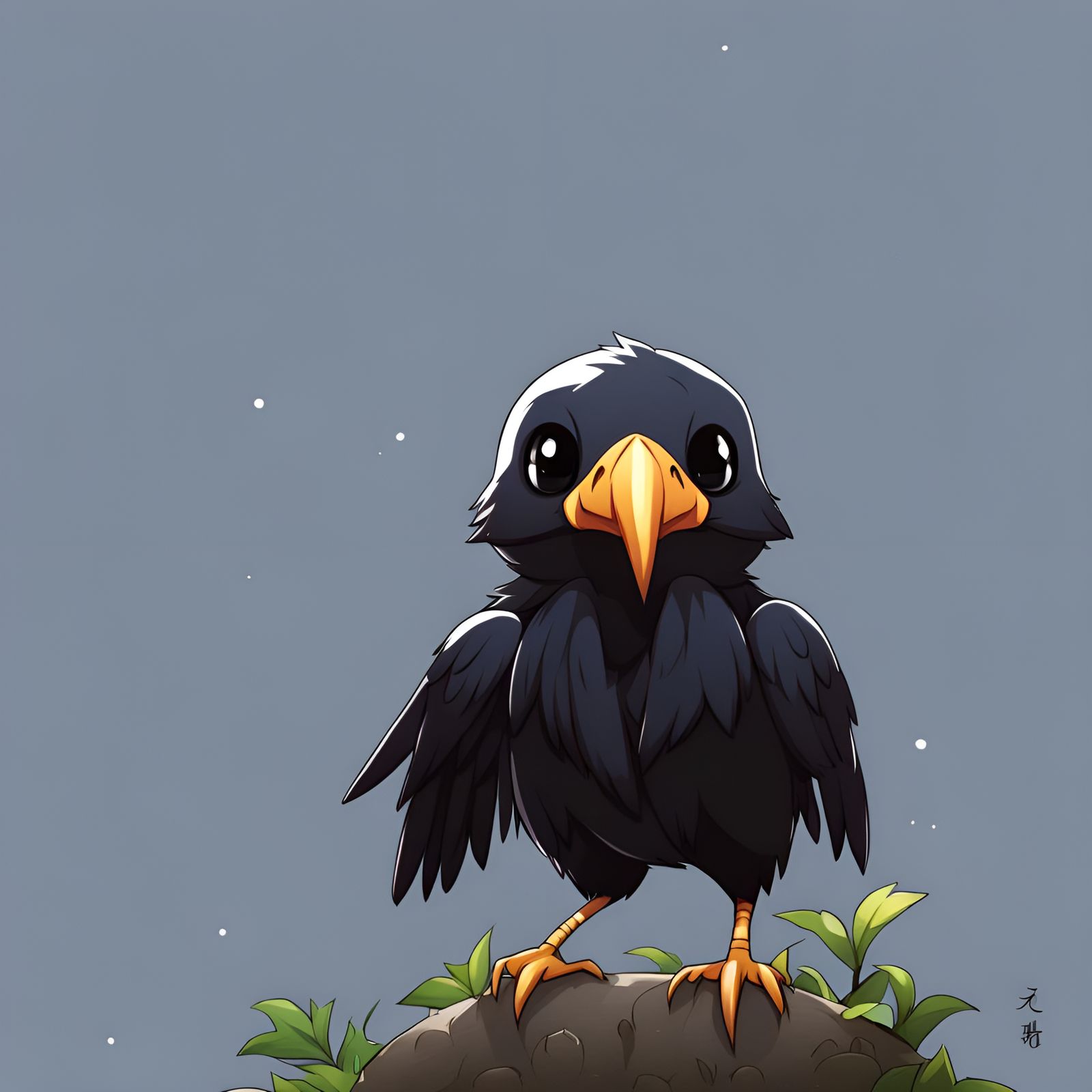 Chibi crow - AI Generated Artwork - NightCafe Creator