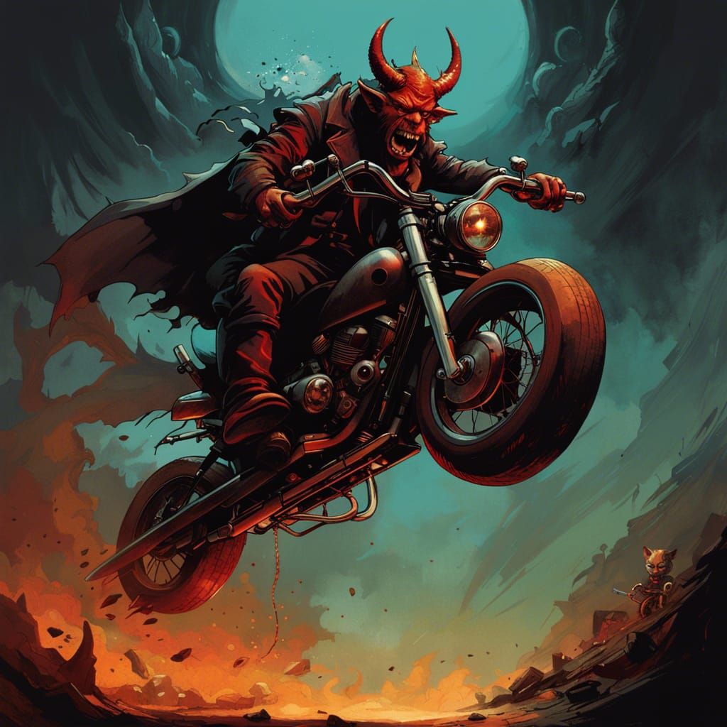 Hellrider II - AI Generated Artwork - NightCafe Creator