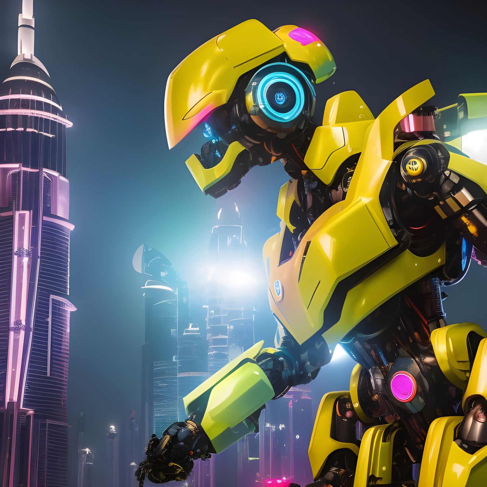 Mecha Humanoid - AI Generated Artwork - NightCafe Creator