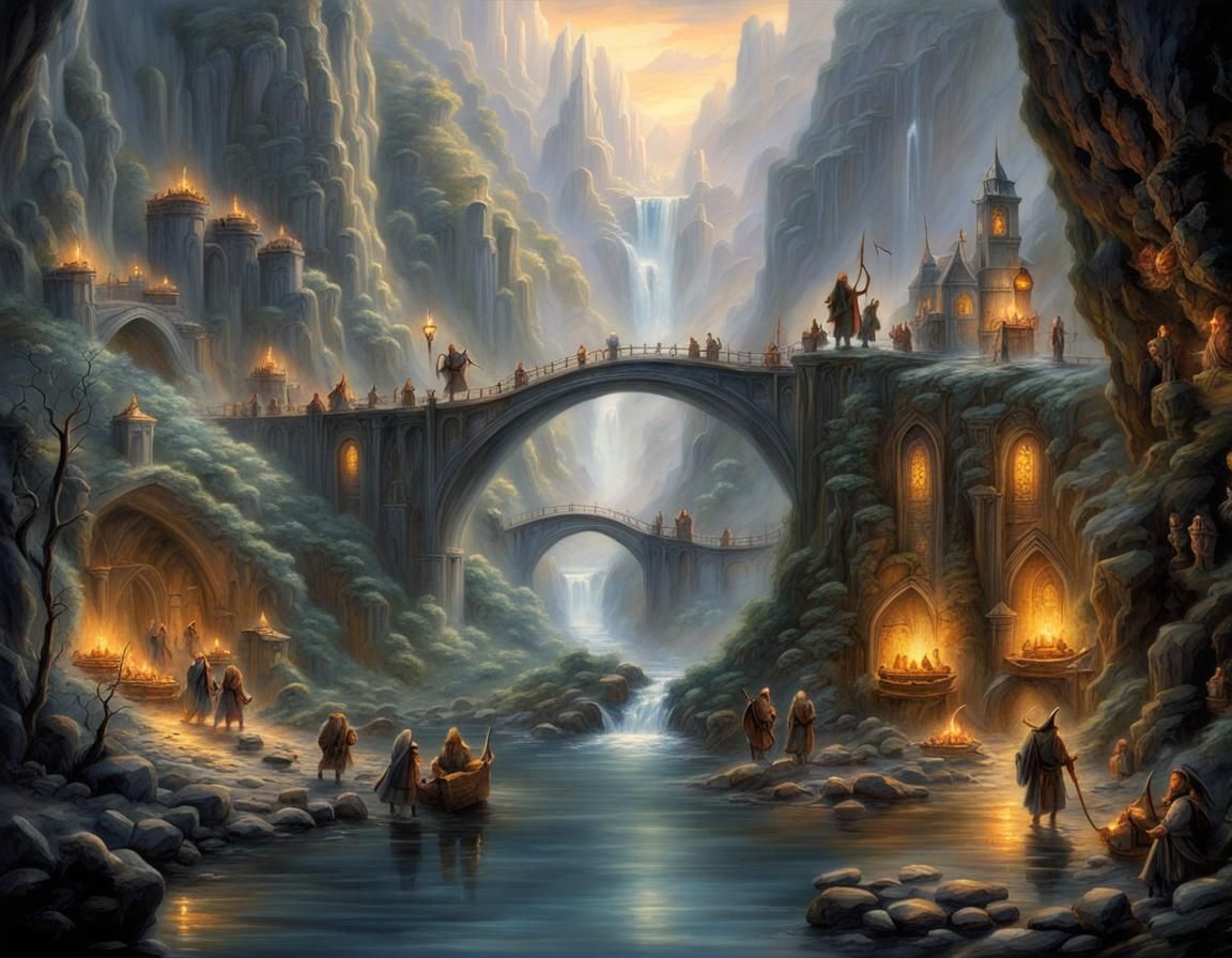 Dwarven exterior halls of Nogrod, in the Blue Mountains (First Age ...