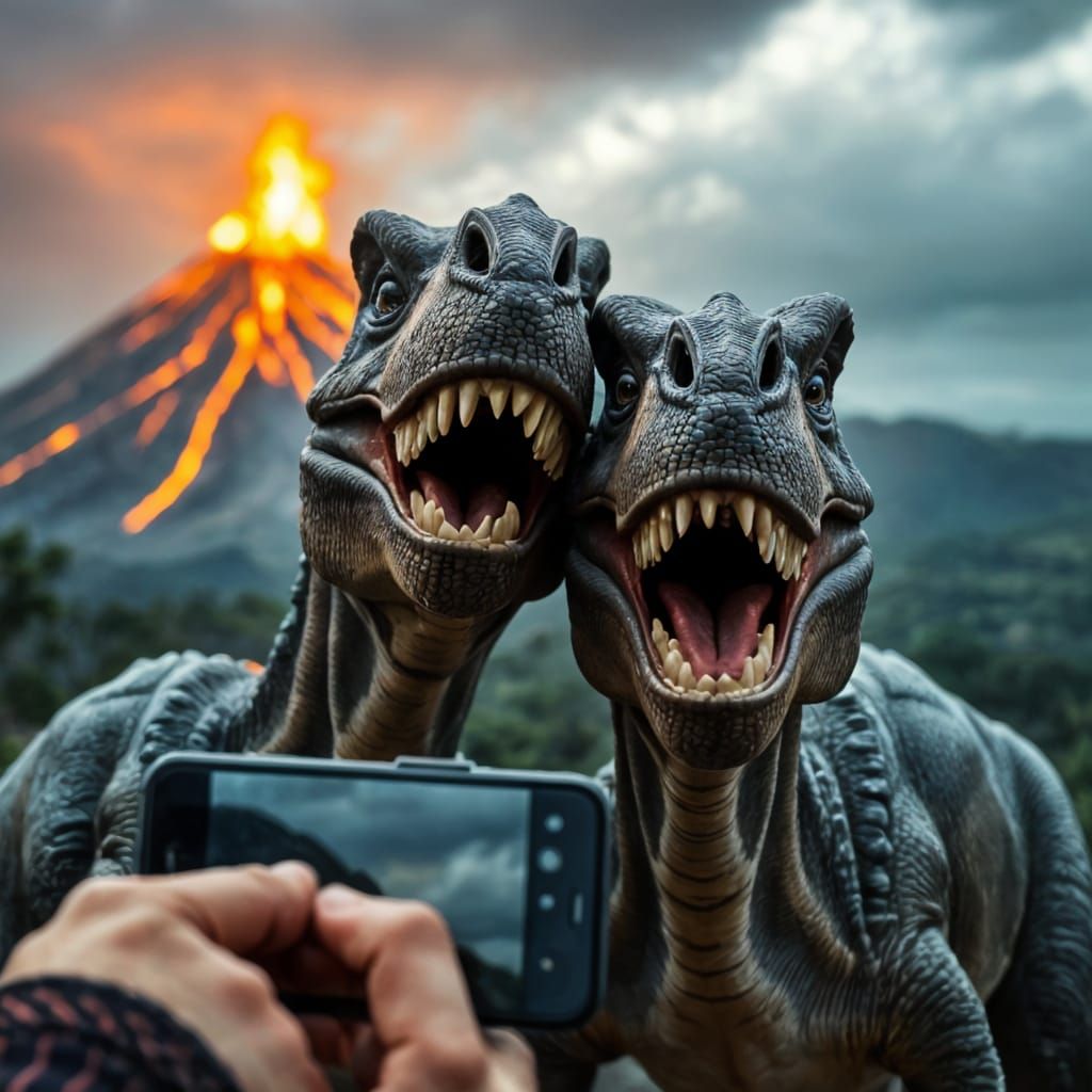 "Smile fellas!" (They're never going to believe me back home!)