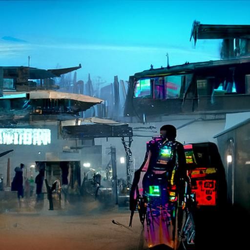 post-apocalyptic cyberpunk africa - AI Generated Artwork - NightCafe ...