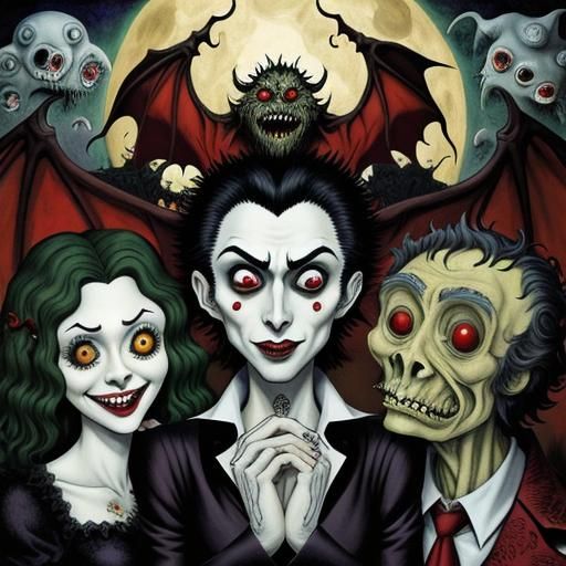 Vicious vampires in love with monsters, by Marc Chagall by Junji Ito ...