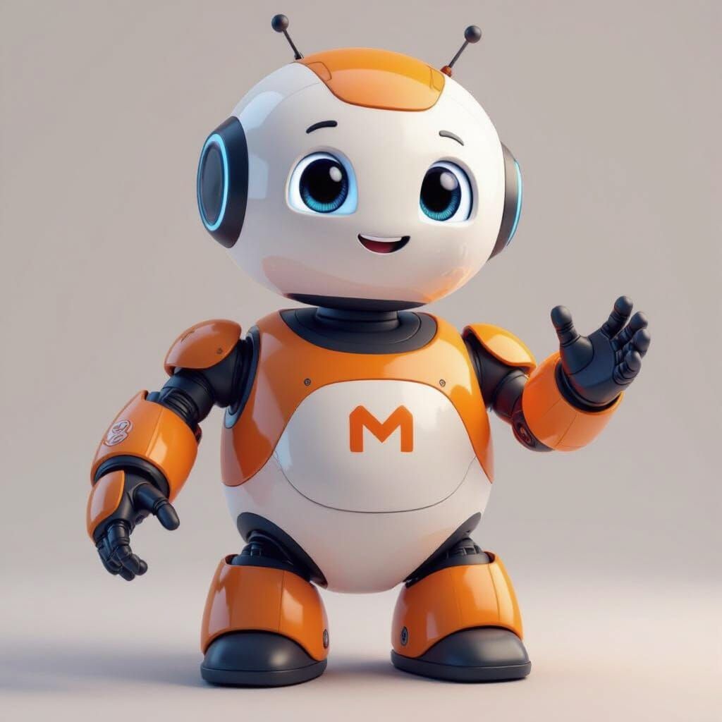 Friendly Robot Avatar Design in Anime Style - AI Art