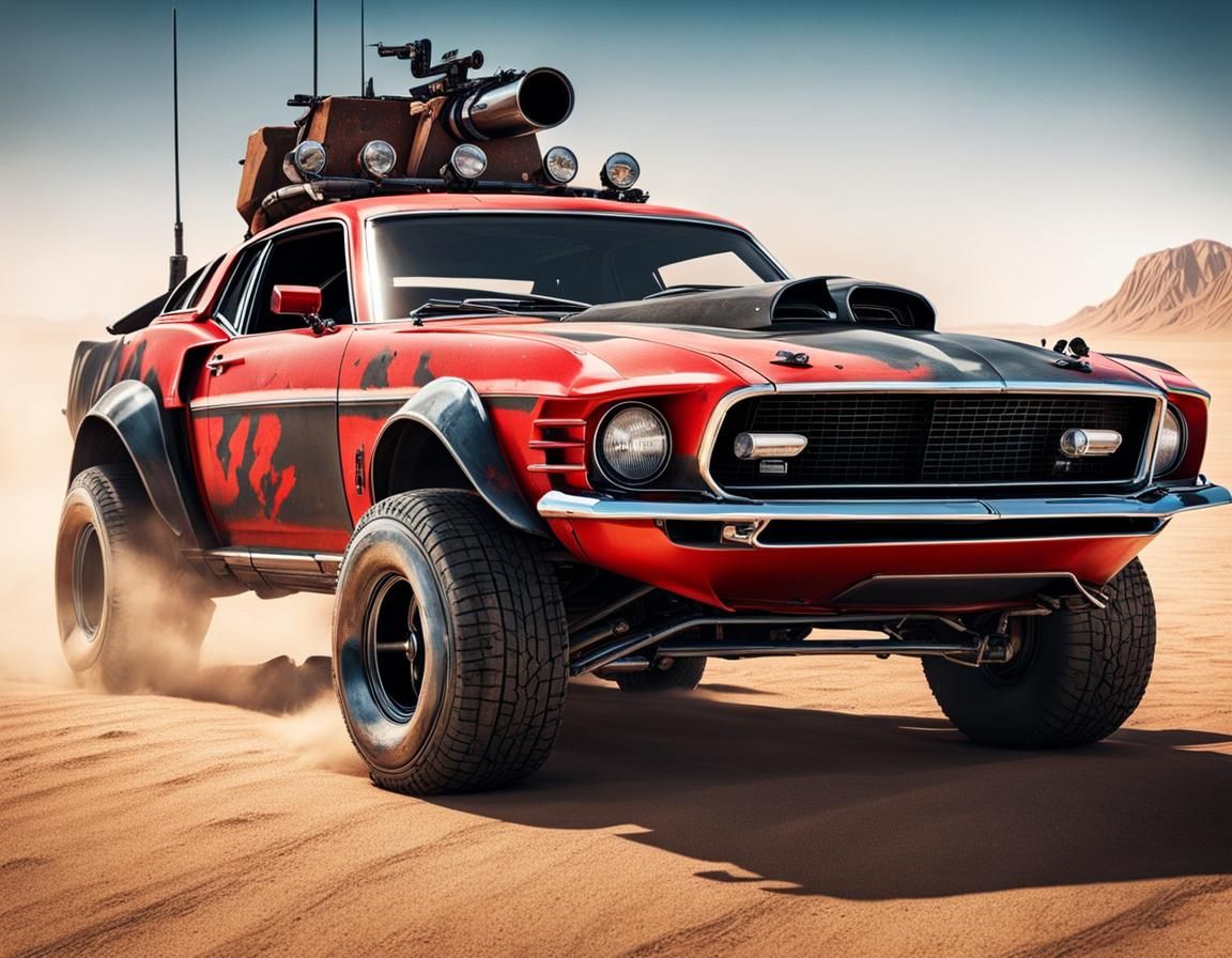 Armored Ford Mustang ! - AI Generated Artwork - NightCafe Creator