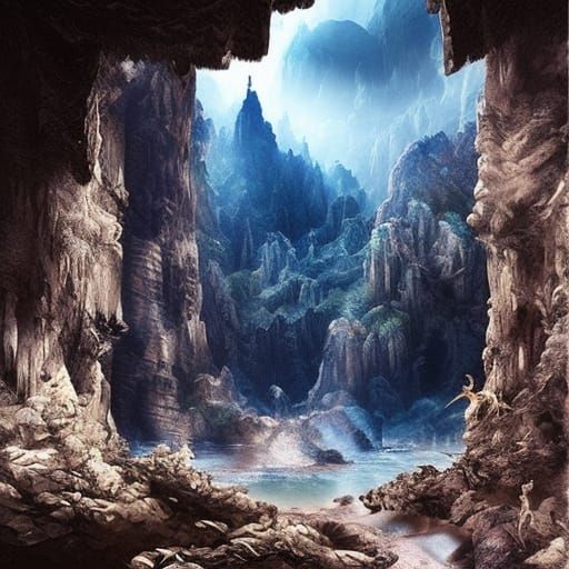 The Secret Cave In The Mountains! - AI Generated Artwork - NightCafe ...